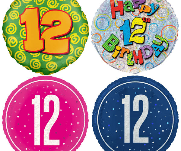 12 Jaar Folie Ballonnen kopen – Partywinkel